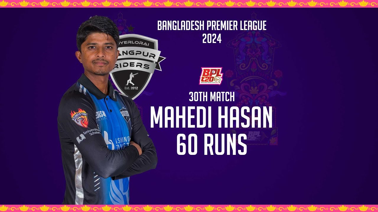 Mahedi Hasan's 60 Runs Against Khulna Tigers | 30th Match | Season 10 ...
