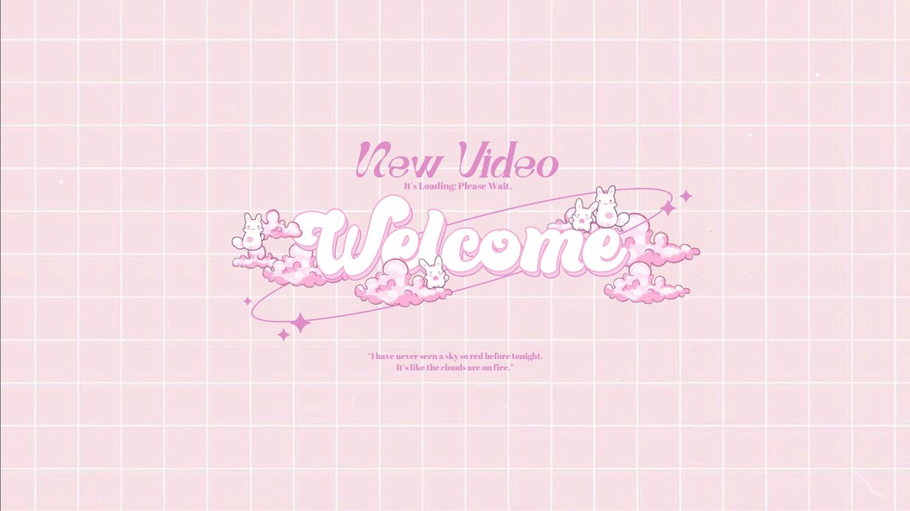 cute aesthetic Intro & Outro templates (with cloud bunnies) | FREE FOR ...
