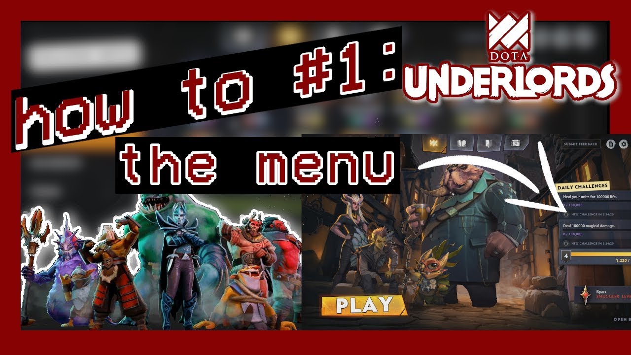 How to Dota Underlords #1: Menu Navigation - YouTube