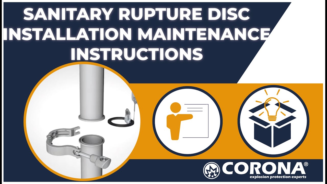 Sanitary Rupture Disc Installation Maintenance Instructions - YouTube