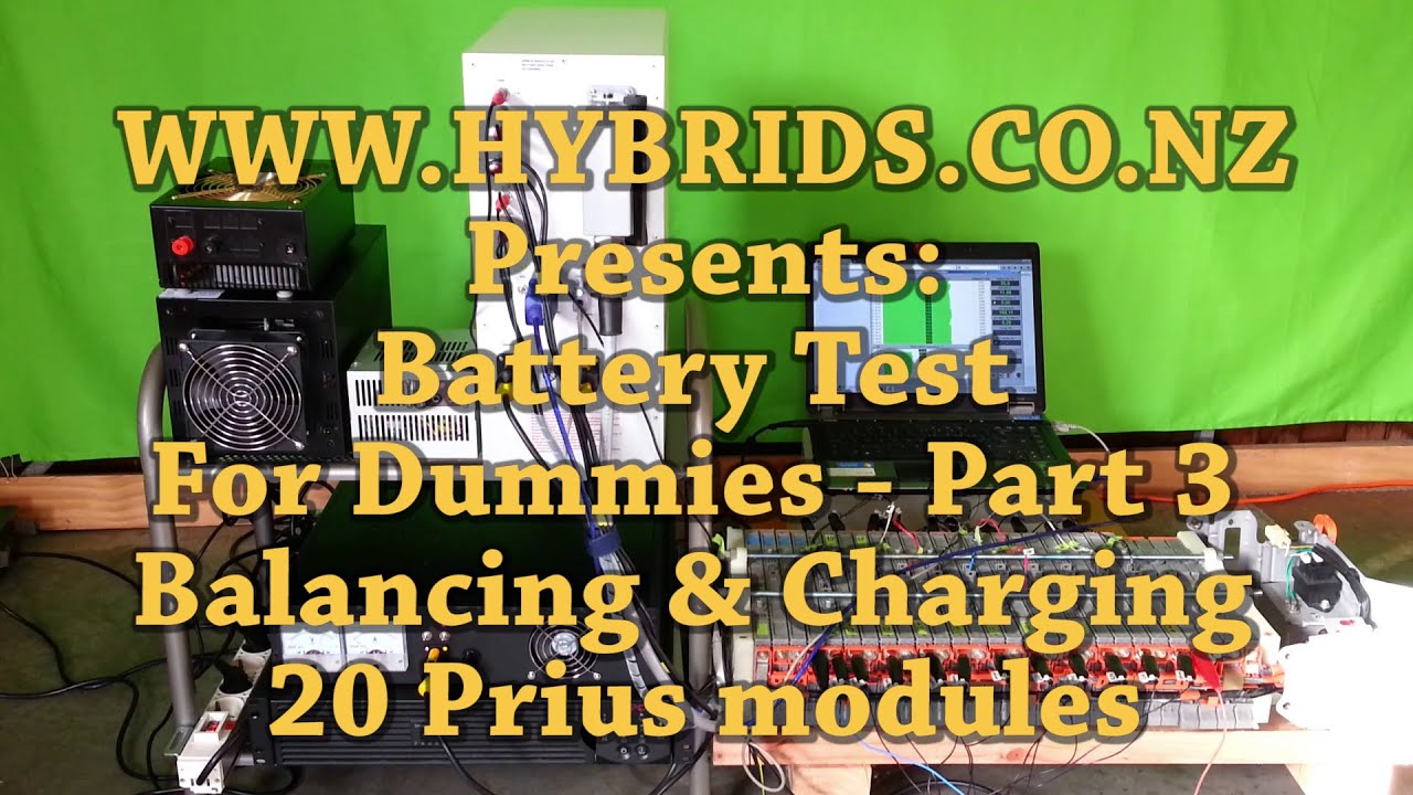 Prius Battery - Balancing & Charging of 20 Modules - YouTube