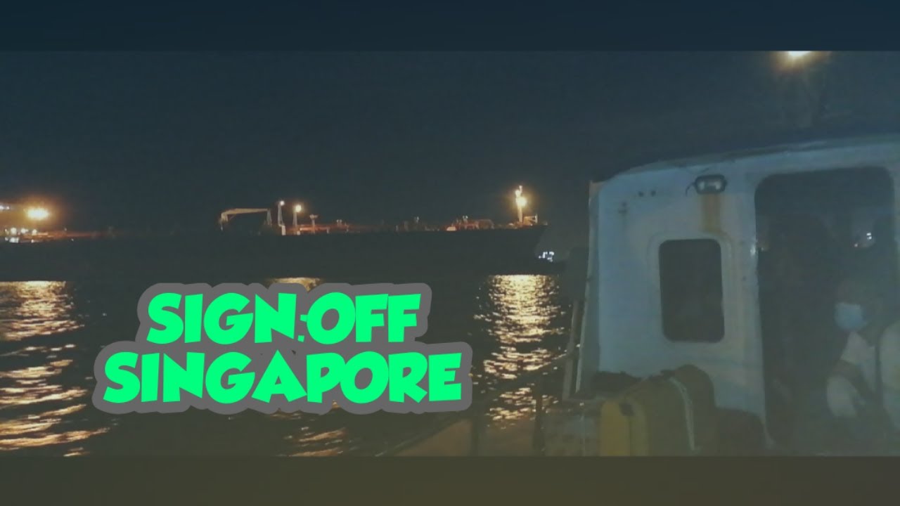 Sign: off crew during night time | at singapore - YouTube