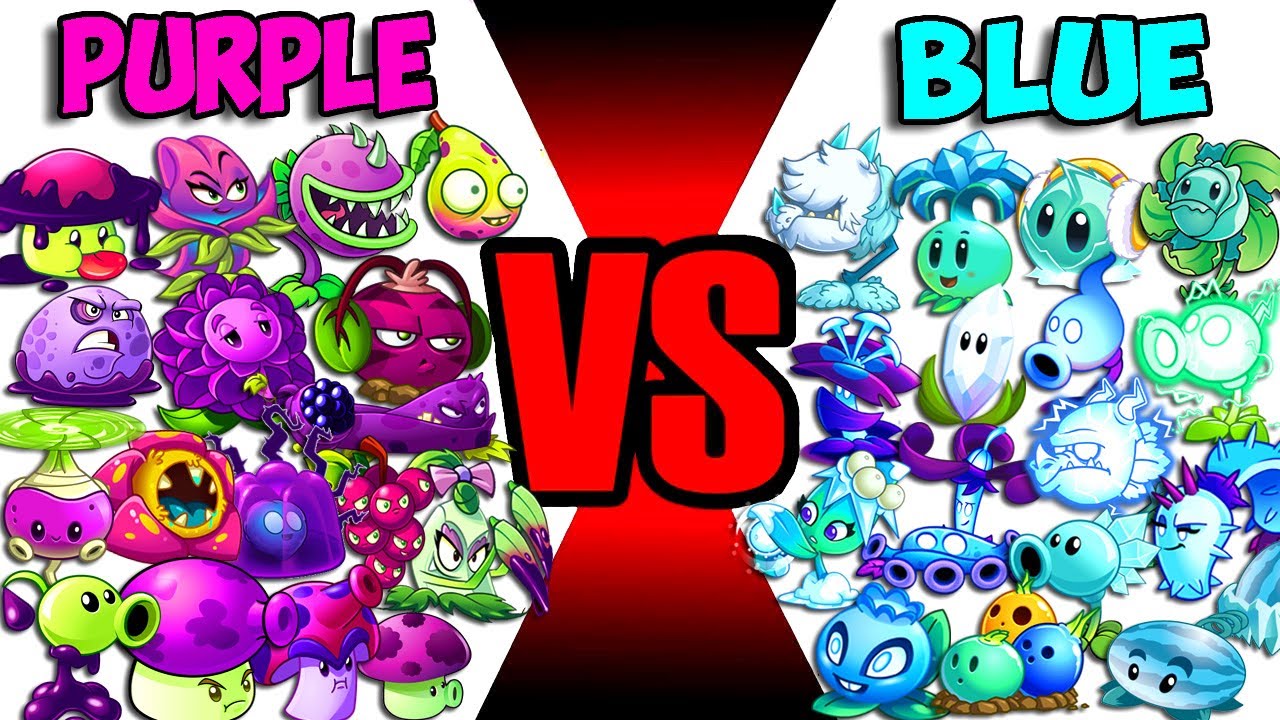 Team BLUE vs PURPLE - Who Will Win? - PvZ 2 Plant Vs Plant - YouTube