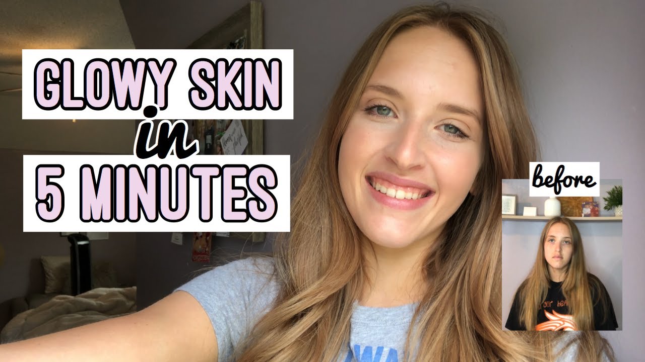 5 MINUTE EASY MAKEUP TUTORIAL | HOW TO GET DEWY MAKEUP WITH DRY SKIN ...