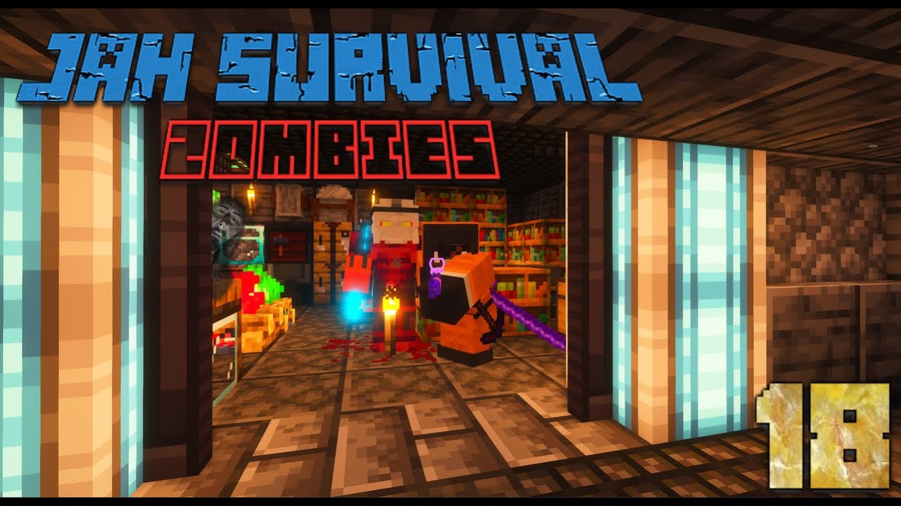 Surviving a Zombie Apocolypse in Minecraft p18|Working on base - YouTube