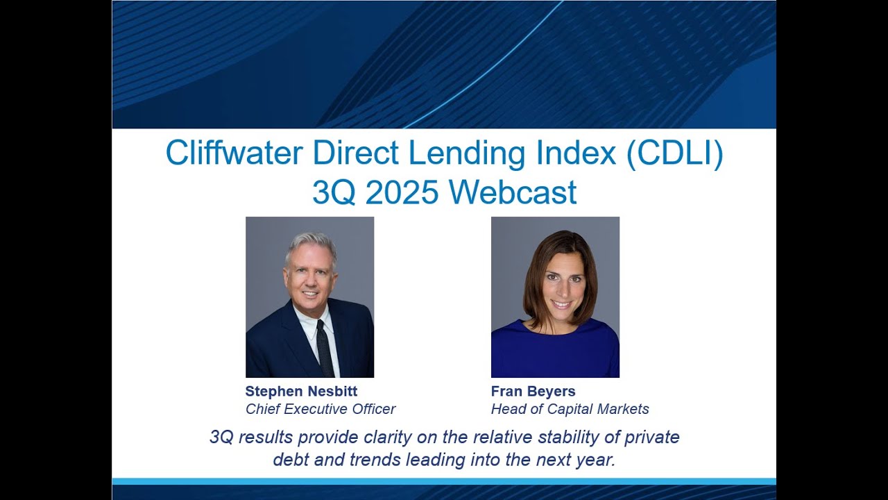 Cliffwater Direct Lending Index – 3rd Quarter, 2025 - YouTube