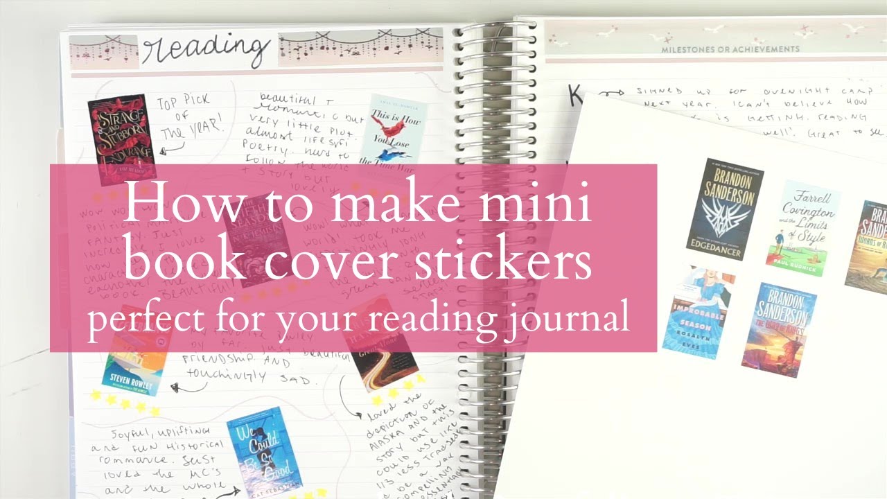 How to make mini book cover stickers for your reading journal | Fav ...