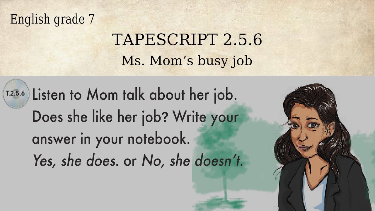 English grade 7 Unit 5 Tapescript 2.5.6 - YouTube