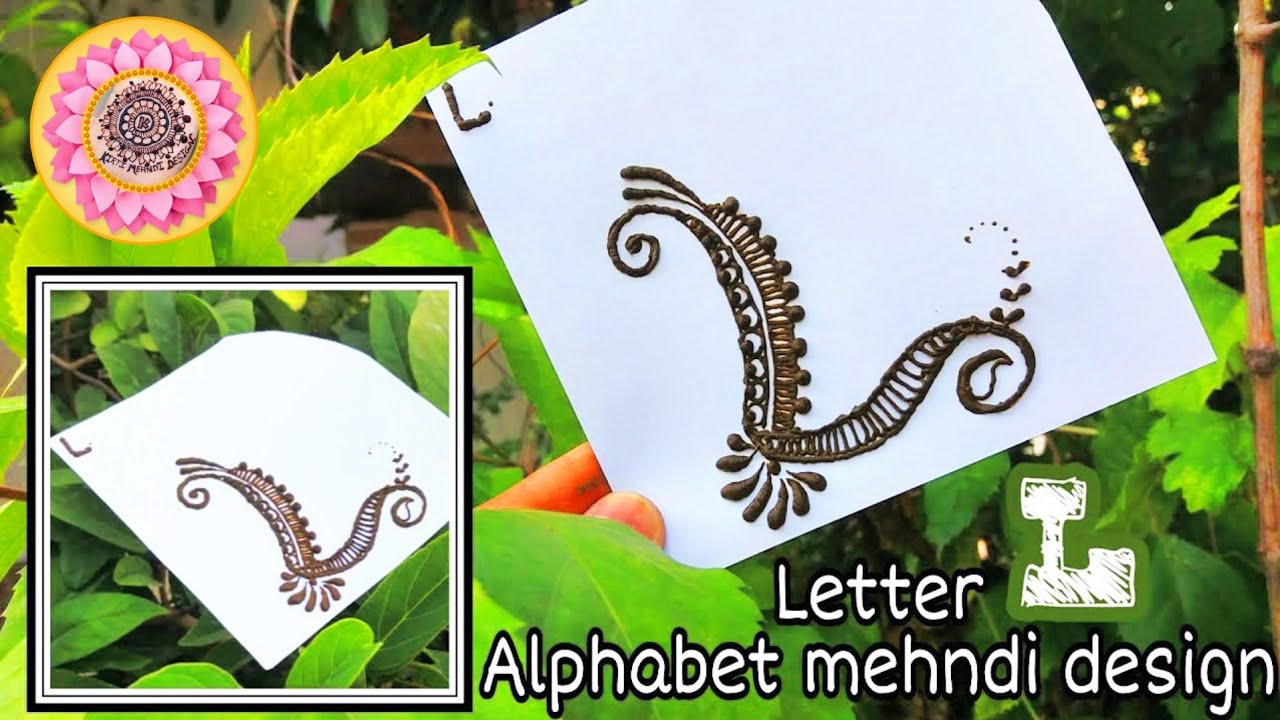 L name mehndi tattoo designs | L letter henna tattoo | L alphabet ...