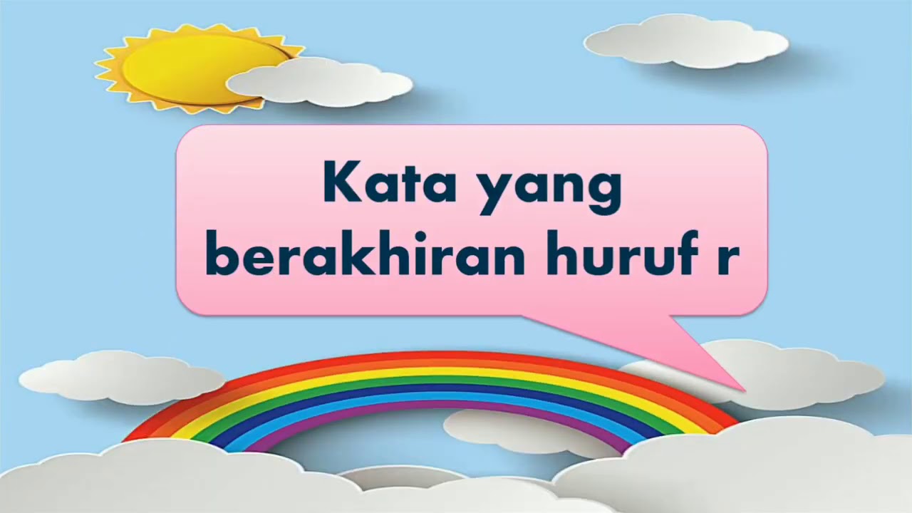 Membaca kata akhiran huruf R - YouTube