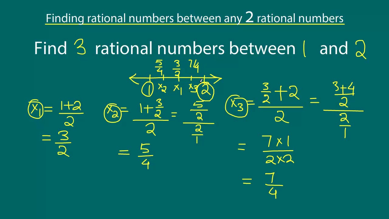 Finding rational numbers using average method (more examples) - YouTube