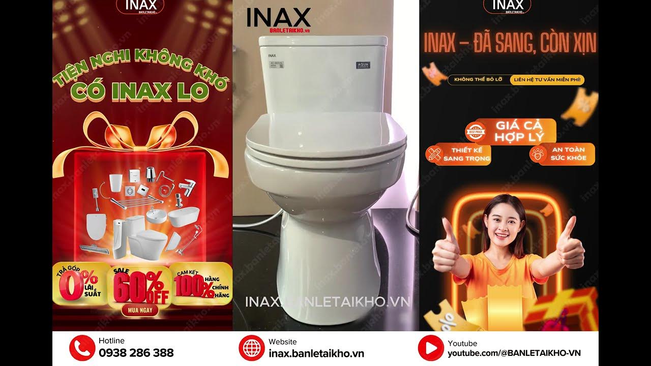 Bồn Cầu INAX 1 Khối AC-969VN: Chất Lượng Nhật Bản – Giá Tốt Bất Ngờ! - YouTube