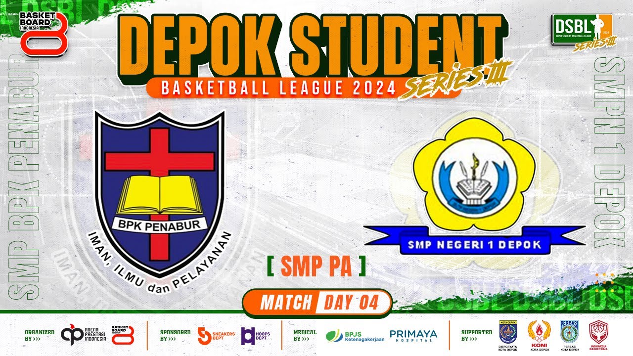 🔴 Live Day 4 [ Match 2 ] SMP BPK PENABUR DEPOK VS SMPN 1 DEPOK ( SMP PA ...