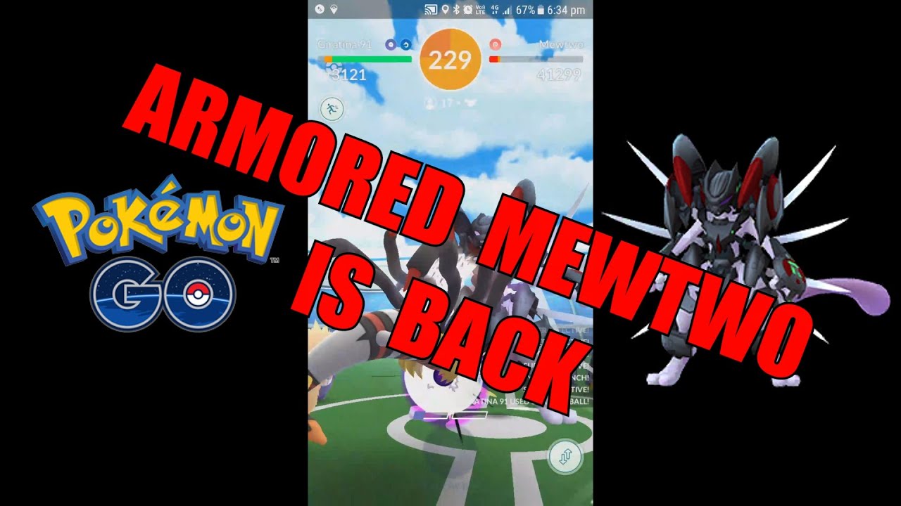ARMORED MEWTWO - POKEMON GO - 5 STAR LEGENDARY RAID - YouTube