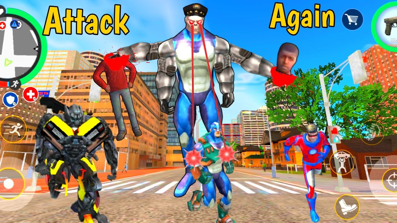 Evil Rope Hero Attack Again On Vice Town || Evil Rope hero Attack ...