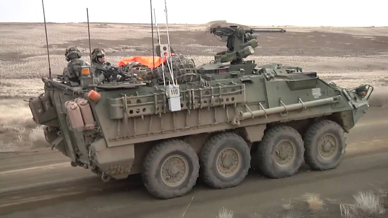 Stryker Armored Cars in Action at Yakima Training Center - YouTube