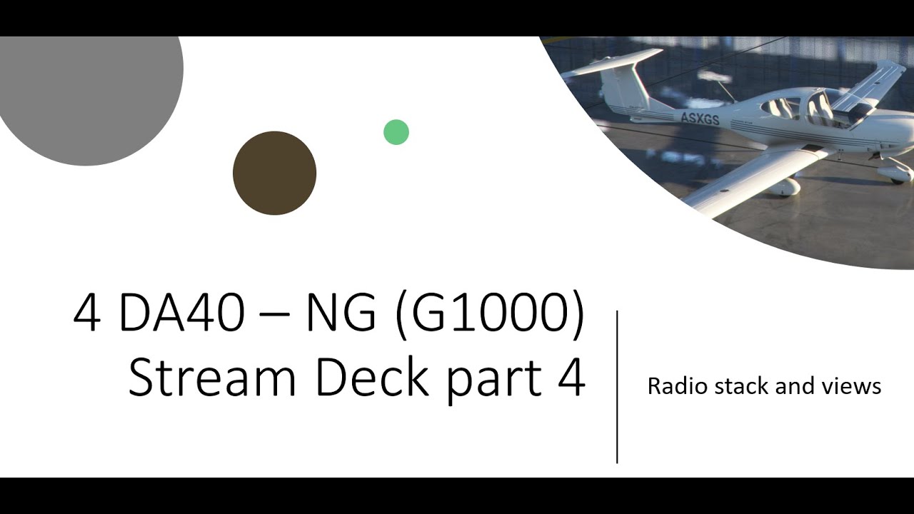 4 DA40 ng (G1000) radio stack and views - YouTube