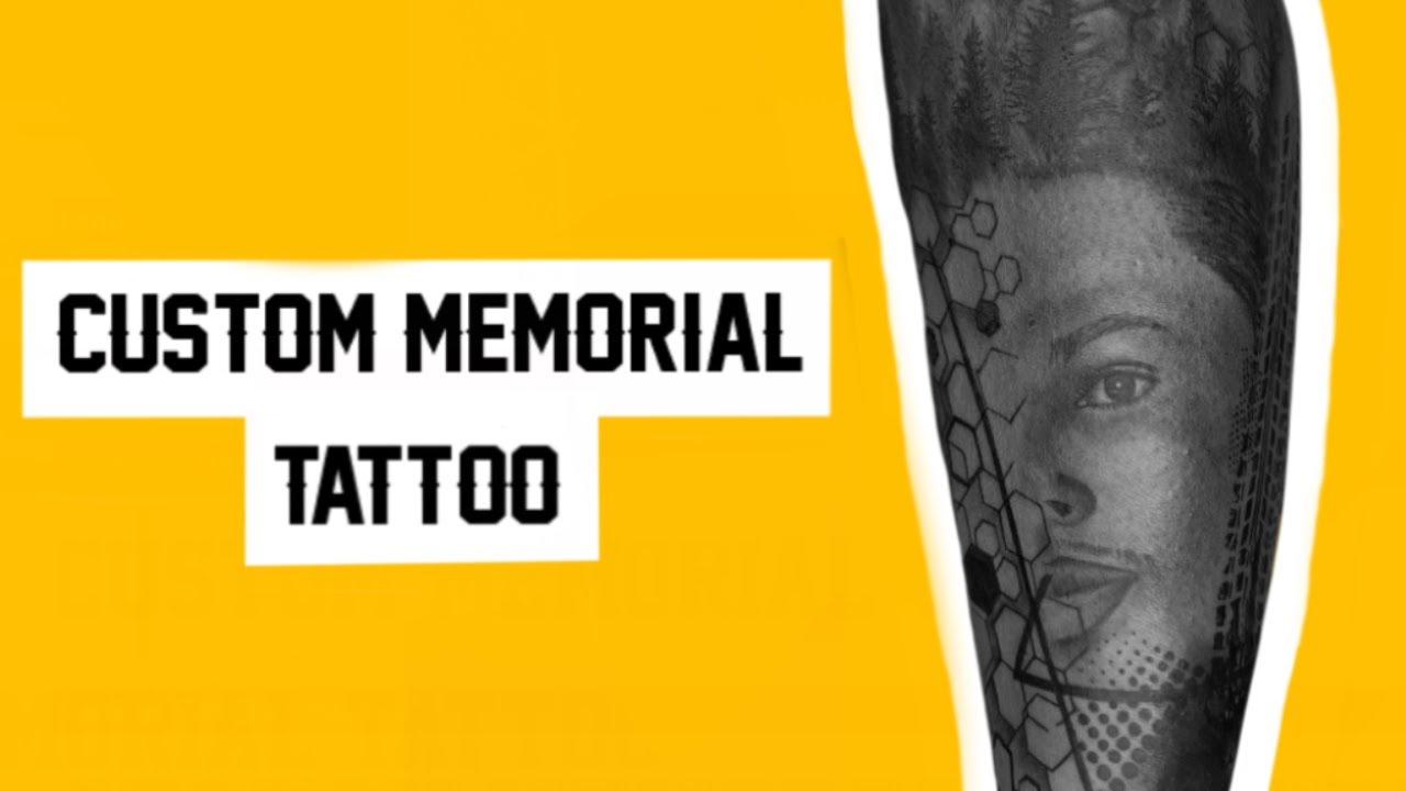 DJ'Z INK TATTOO N PIERCING STUDIO Custom Memorial tattoo. - YouTube