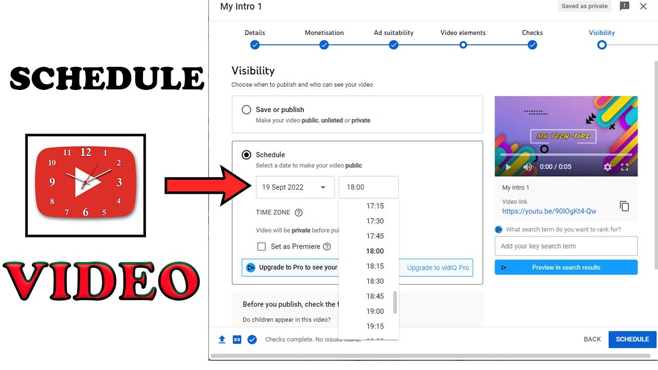 How to Schedule YouTube Videos - Schedule Video Upload on PC - YouTube