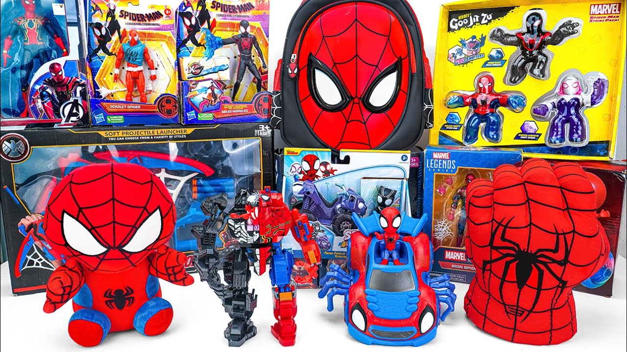 Marvel's Spider-Man series Unboxing, Spider-Man action dolls, glowing ...