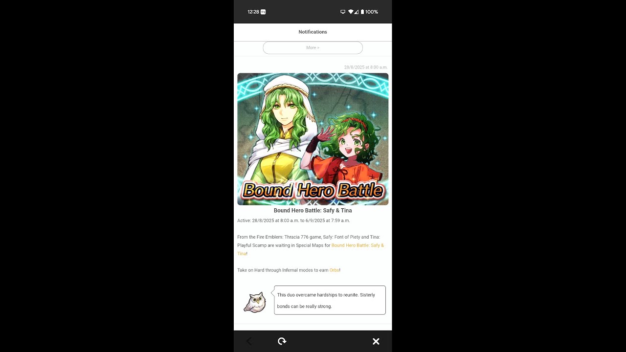 Safy & Tina's bound hero battle is now live for a while for Fire Emblem ...
