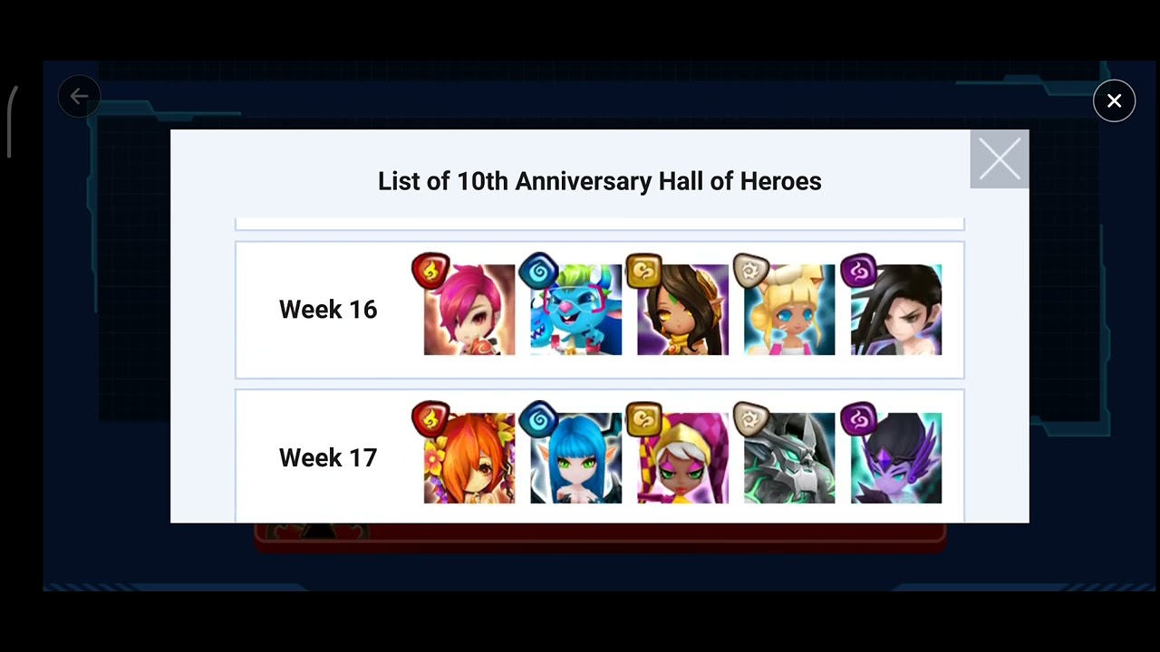 🎉⭐[Event] SINCE 2014! 10 Years of Hall of Heroes Open Event Wek 6 LG PR ...