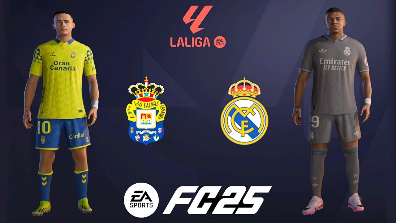 FC25 Las Palmas vs Real Madrid, Laliga ea sports, Fc25 Mbappe, Endrick ...