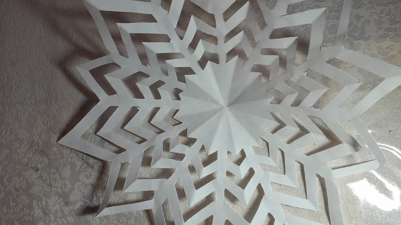 How to make a paper snowflake - YouTube