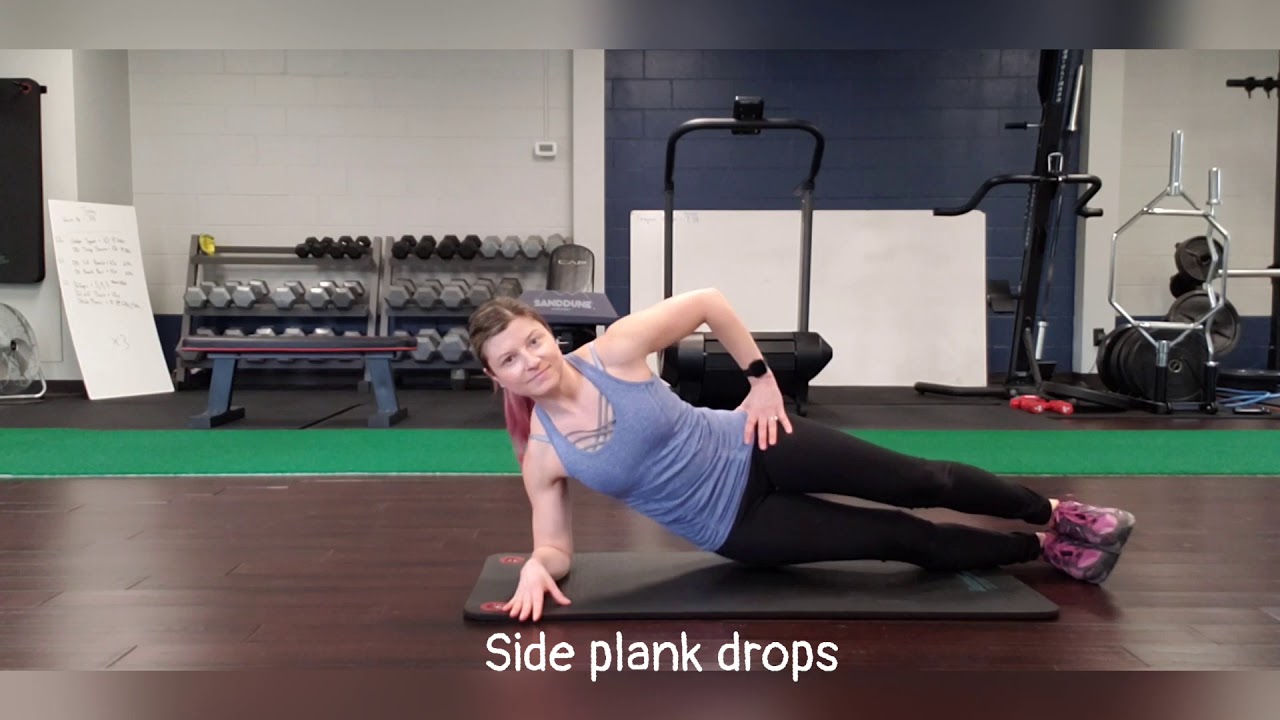 Side plank drops - YouTube