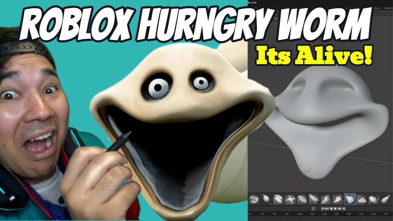 I Created a HUGE Roblox Hungry WORM that's ACTUALLY ALIVE! - YouTube