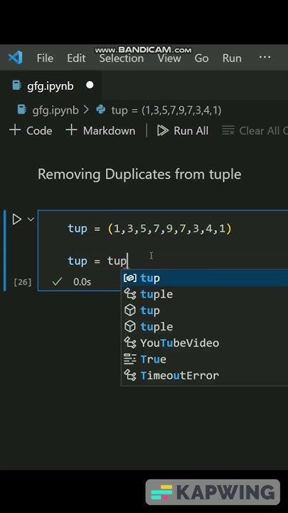 Removing Duplicates Python Youtube