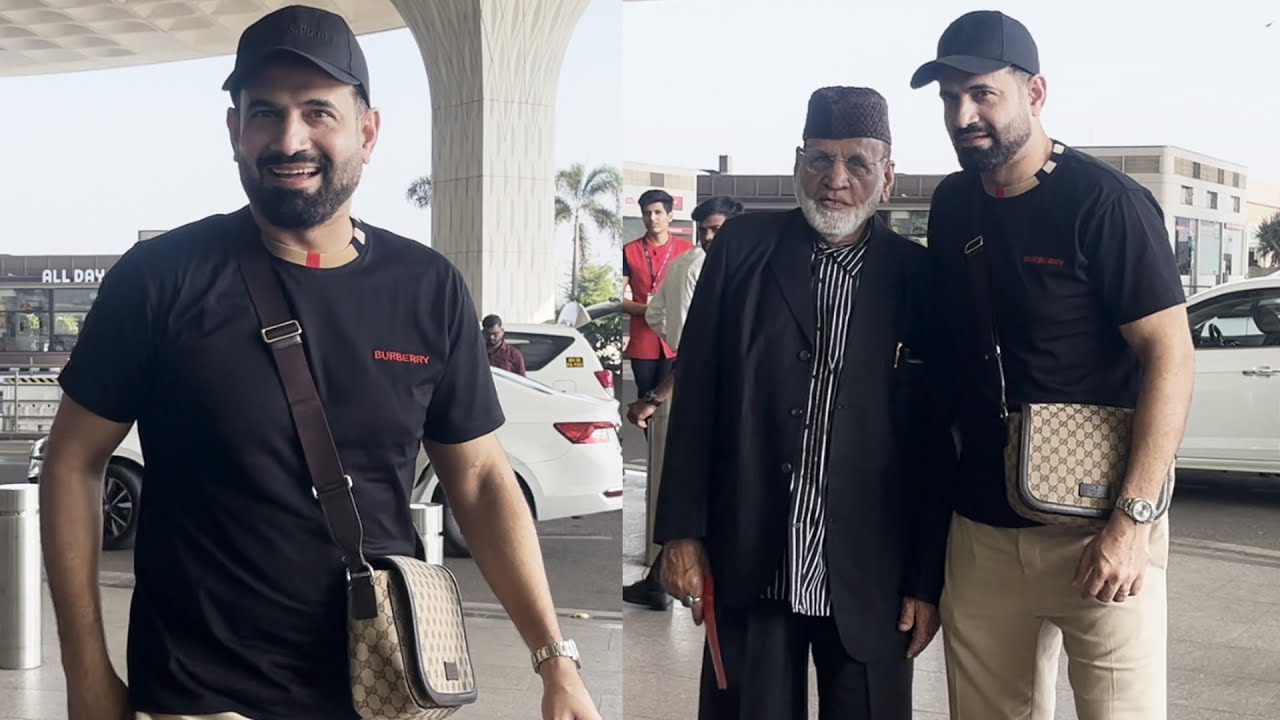 Irfan pathan With Father Mehmood Khan Pathan Spotted At Airport - YouTube
