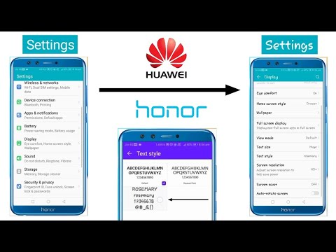 How to Change FONTS STYLE in HUAWEI Phones | Honor-9 Lite,6X,7X,P20 ...