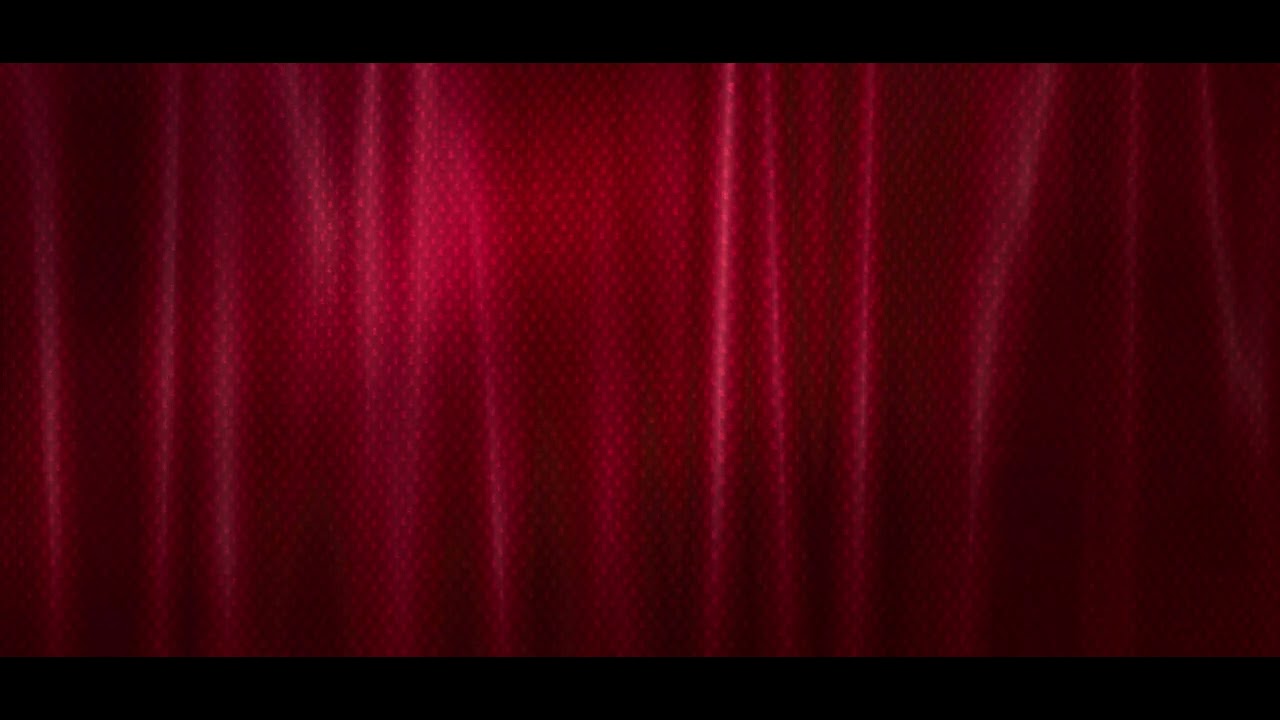 Theater red canvas curtain loop background animation with copy space ...