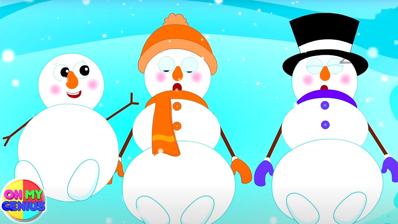FIve In The Bed Snowman | Snowman Song For Kids | Nursery RHymes and ...