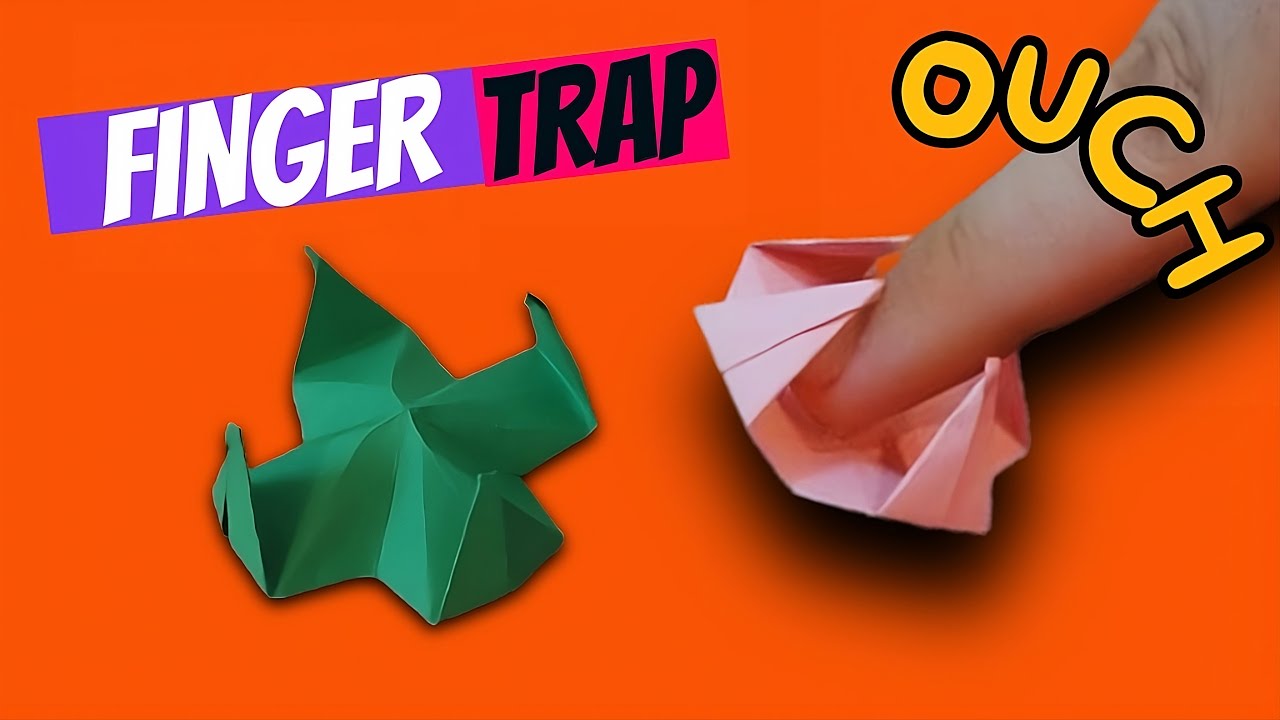 How to make origami FINGER TRAP [paper finger trap, origami fidget toy ...