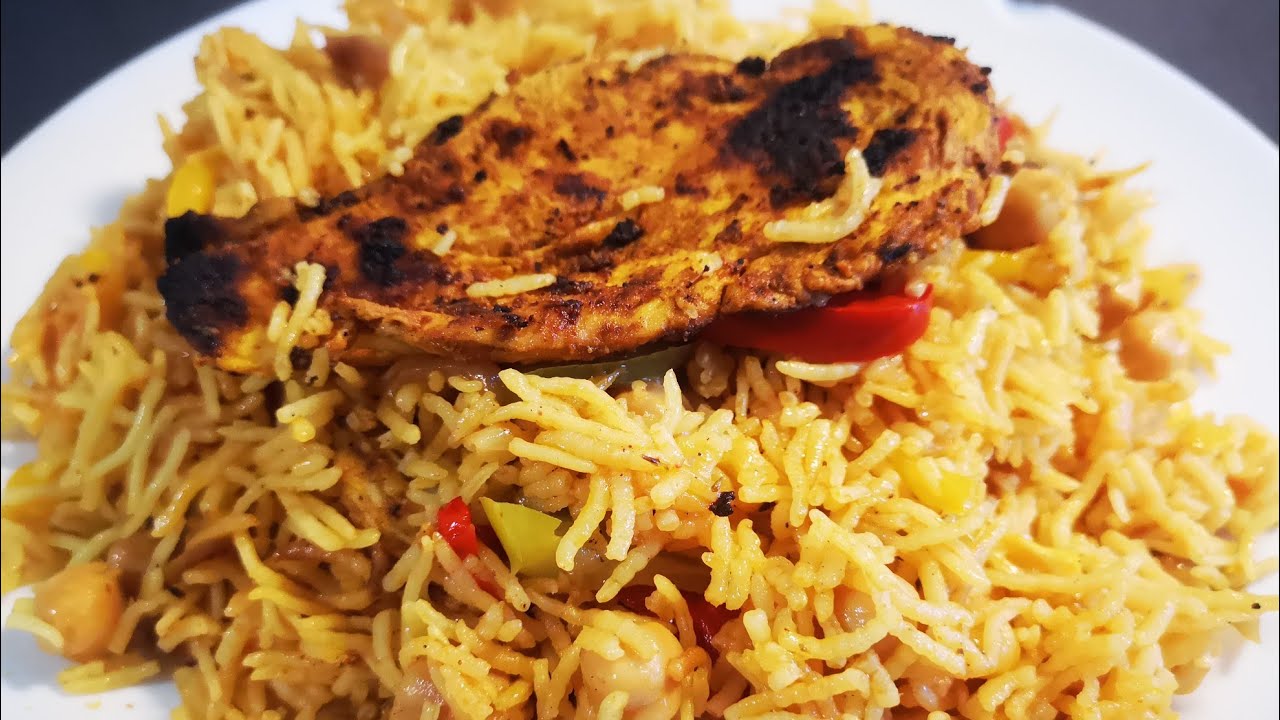 Eid special recipe | Mexican style rice | Grilled chicken with ...