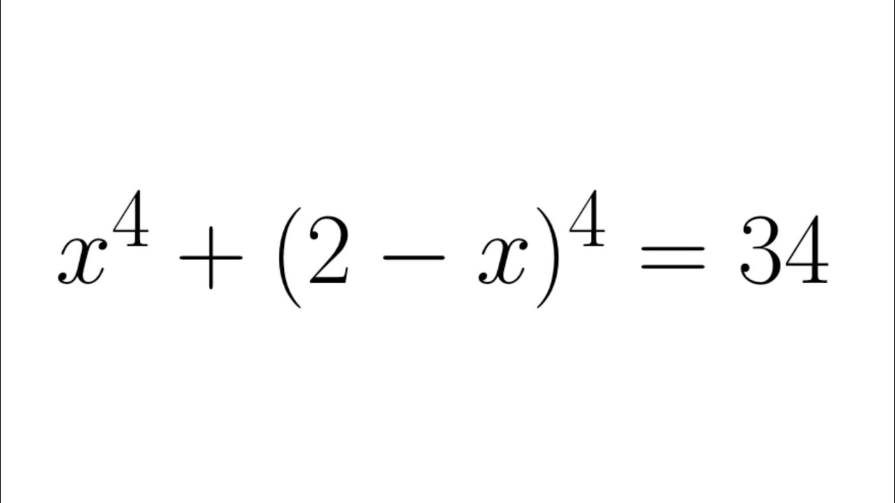 One Simple Trick Solves This Equation Instantly - YouTube
