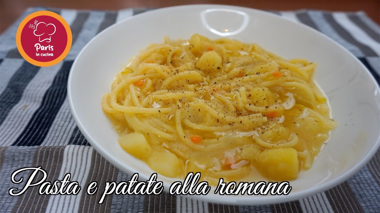 Pasta e patate alla romana CREMOSA E GUSTOSA (SUB ENG-FRA-ESP-GER ...