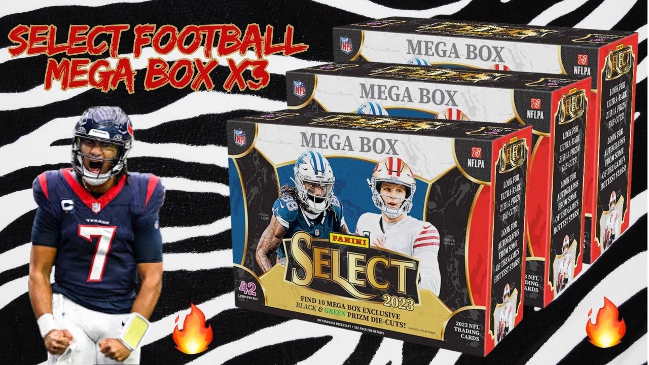 🏈 2023-24 SELECT FOOTBALL MEGA BOX OPENING X3 - INSANE BOXES 🦓 ROOKIE ...