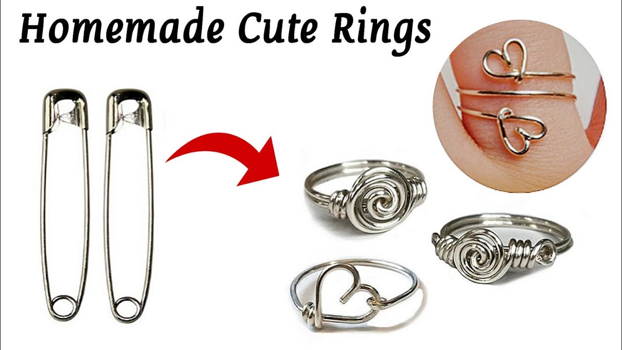 DIY | Safety Pin Ring Idea | How to make Ring | Handmade Ring | Couple ...