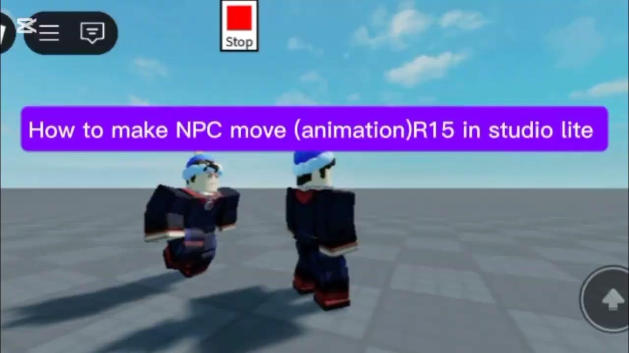 How to make NPC move (animation) R15 you n studio lite - YouTube