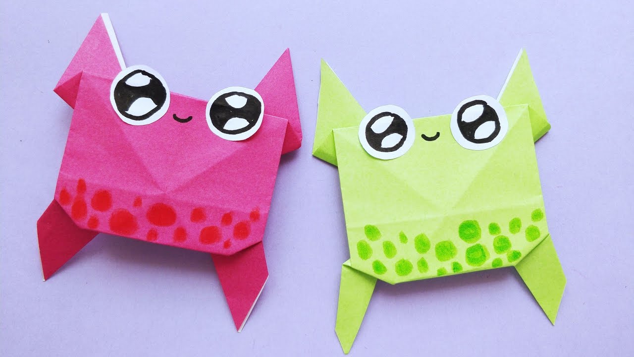 Origami Crab | Easy Origami Sea animals| Easy Origami Crab DIY - YouTube