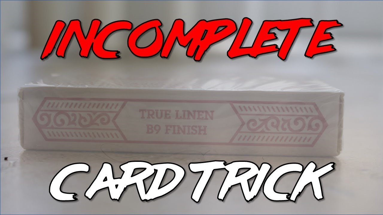 Incomplete Card Trick (pigcake tutorials - YouTube
