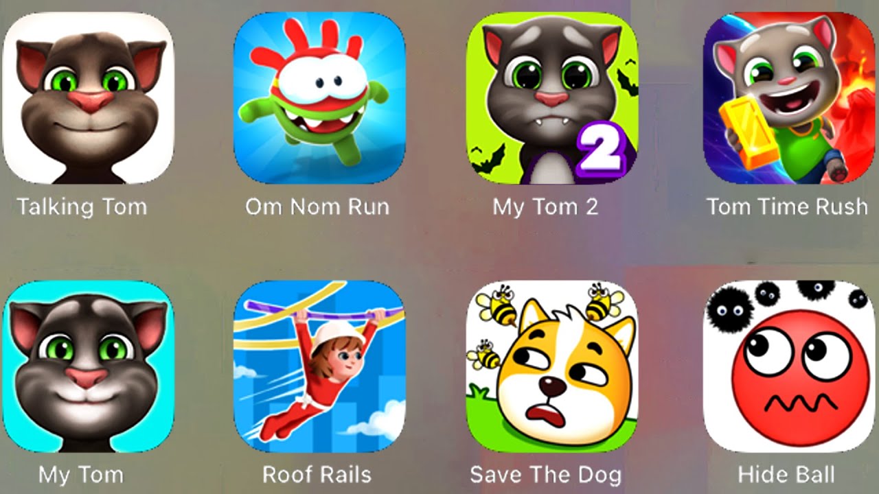 Talking Tom ( My Tom 2, Tom Time Rush, My Tom, My Talking Tom) Om Nom ...