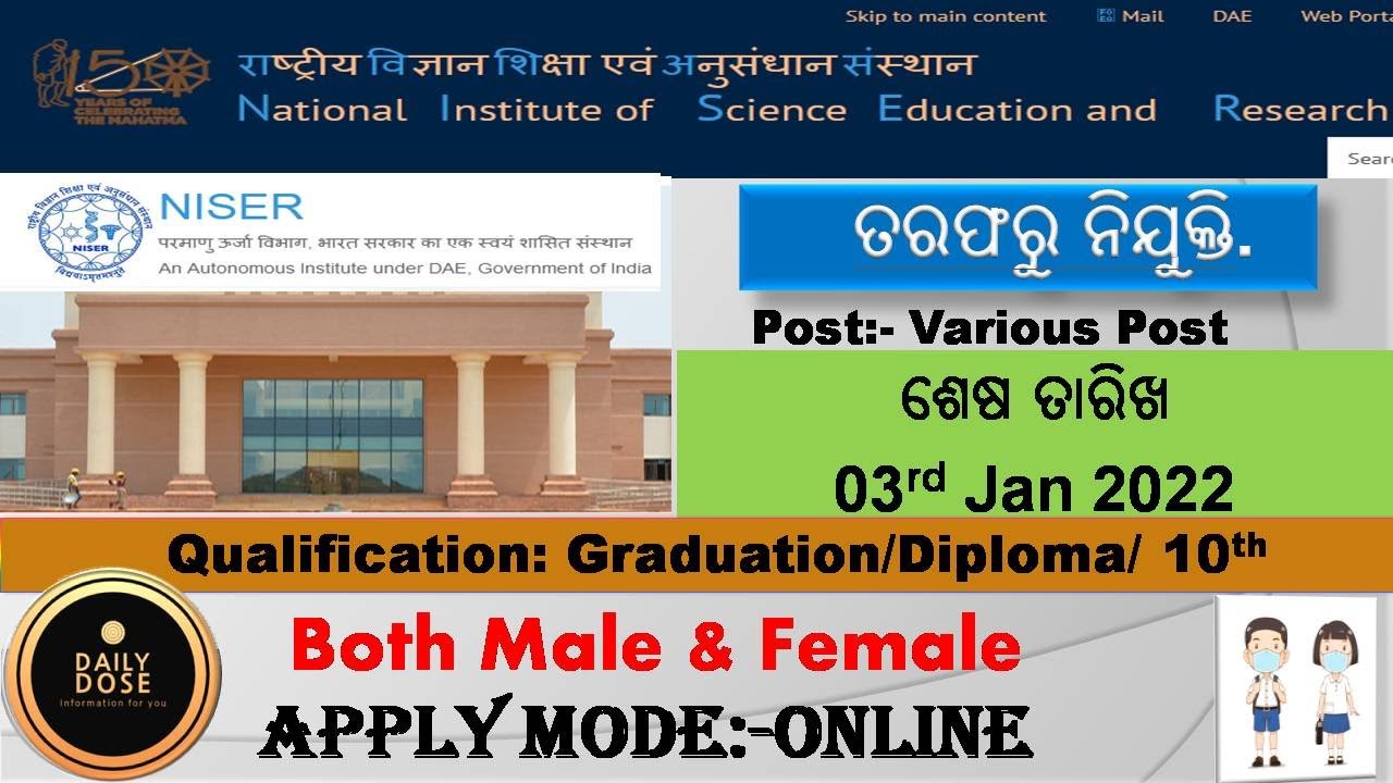 National Institute of Science Education and Research (NISER ...