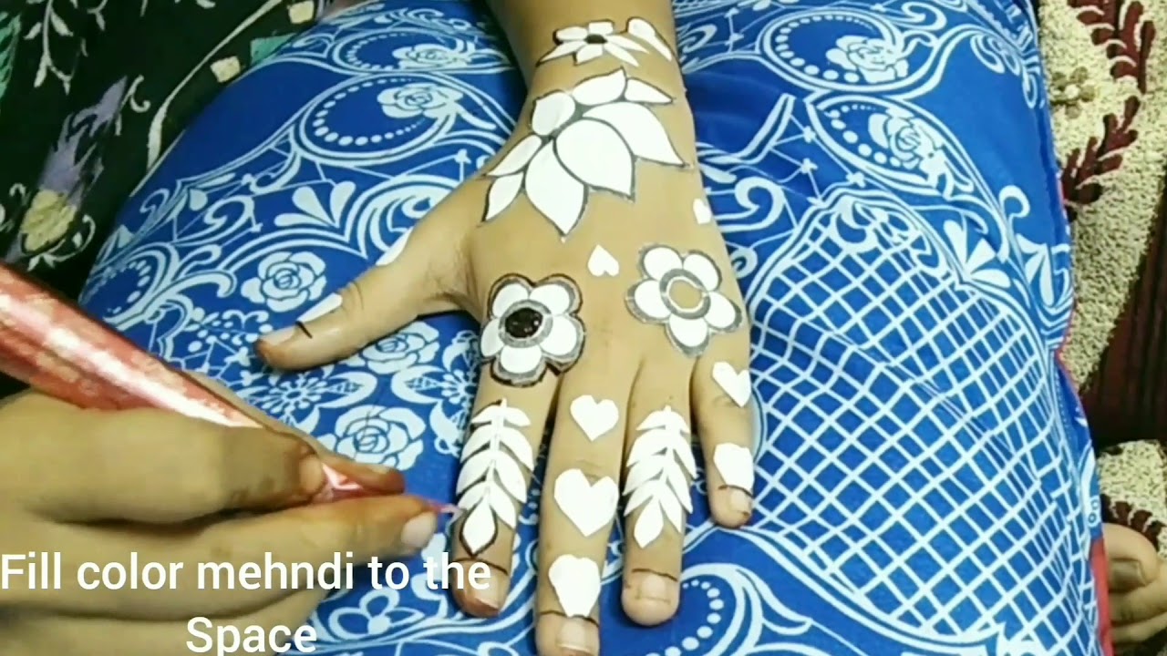 Easy Mehndi design using paper printout💐😊 - YouTube