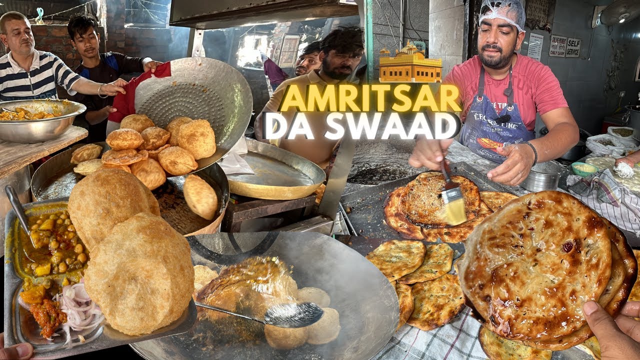 Amritsar’s Most Favourite Street Food 🔥, Football Size Poori Chole ...