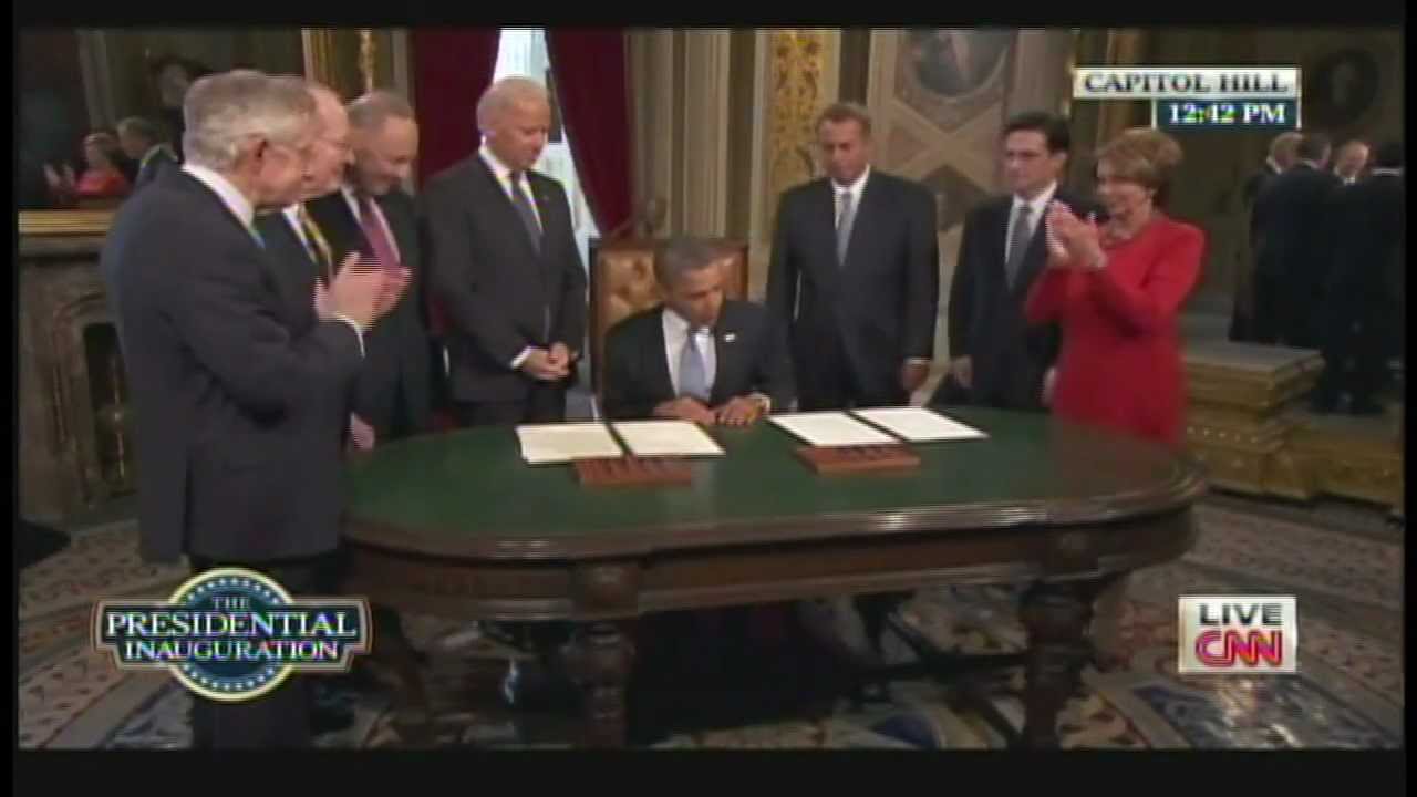 President Obama Inauguration Signing Ceremony United States Capitol ...