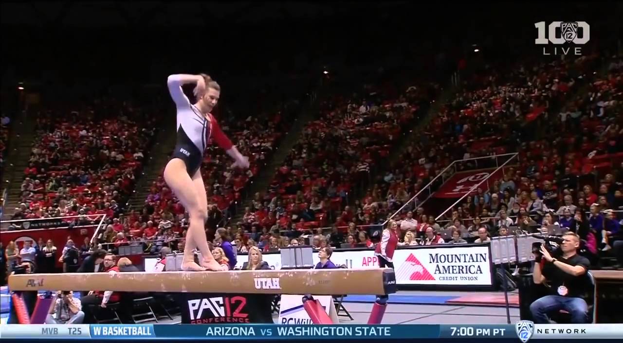 Baely Rowe (Utah) 2016 Beam vs BYU 9.8 - YouTube
